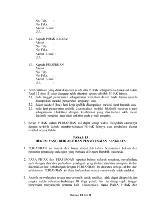 Contoh Perjanjian Pengikatan Jual Beli Saham Terbaru (Beli Perjanjian ...