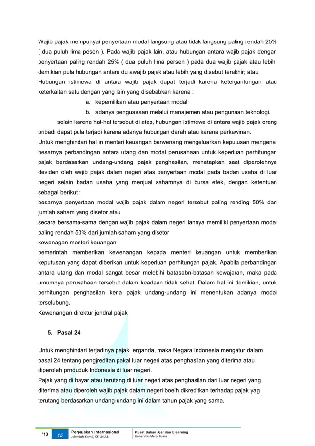 Perjanjian perpajakan intl | PDF