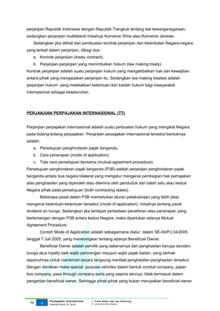 Perjanjian perpajakan intl | DOC