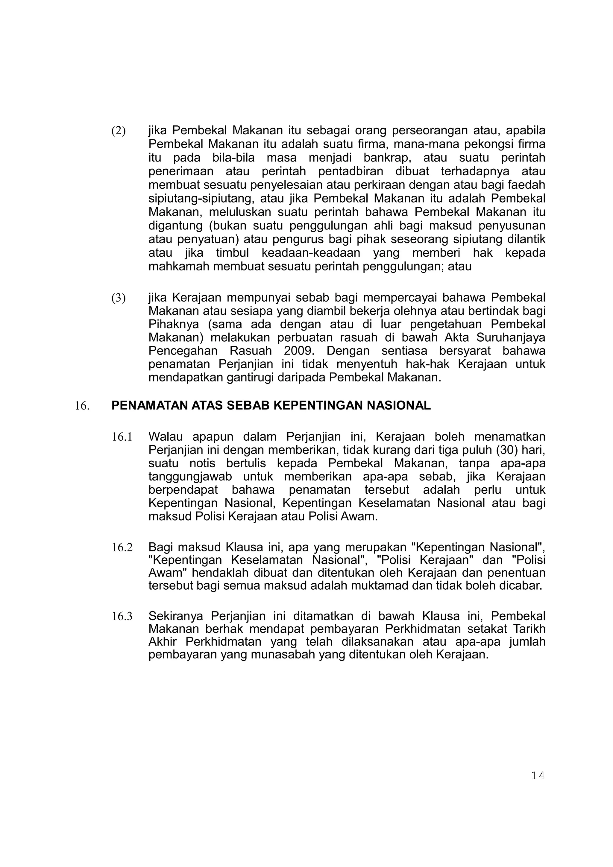 Contoh Perjanjian RMT sekolah rendah | RTF