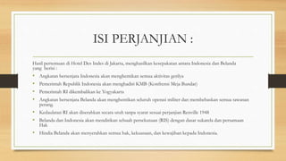 Perjanjian Roem Royen, Materi Sejarah Indonesia | PPTX