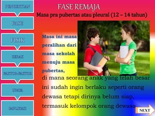 Perkembangan fisik motorik remaja | PPTX