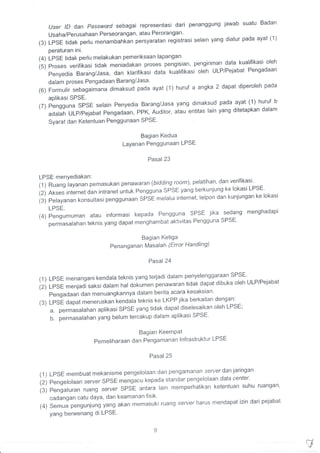 Perka 2 tahun 2010 tentang lpse | PDF