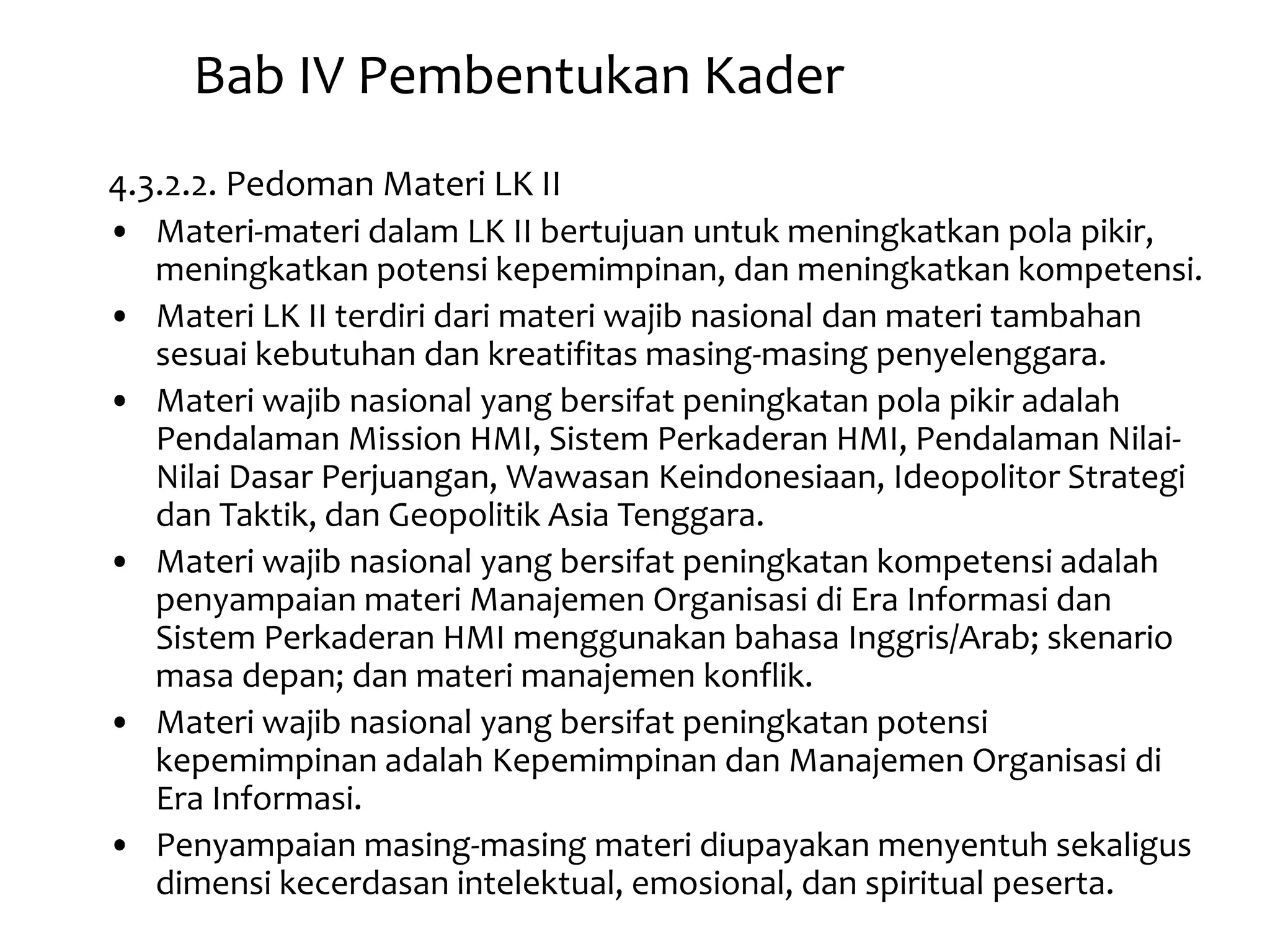 Perkaderan hmi dan ikhtiar abad xxi | PPT