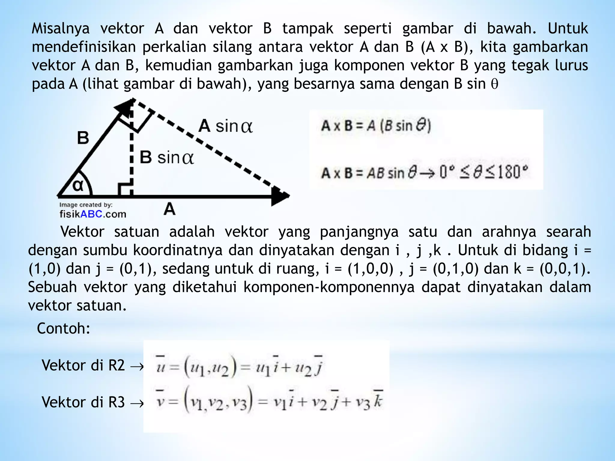 Perkaian silang dua vektor kls x ipa pJJ sma kmn 2-ds | PPTX
