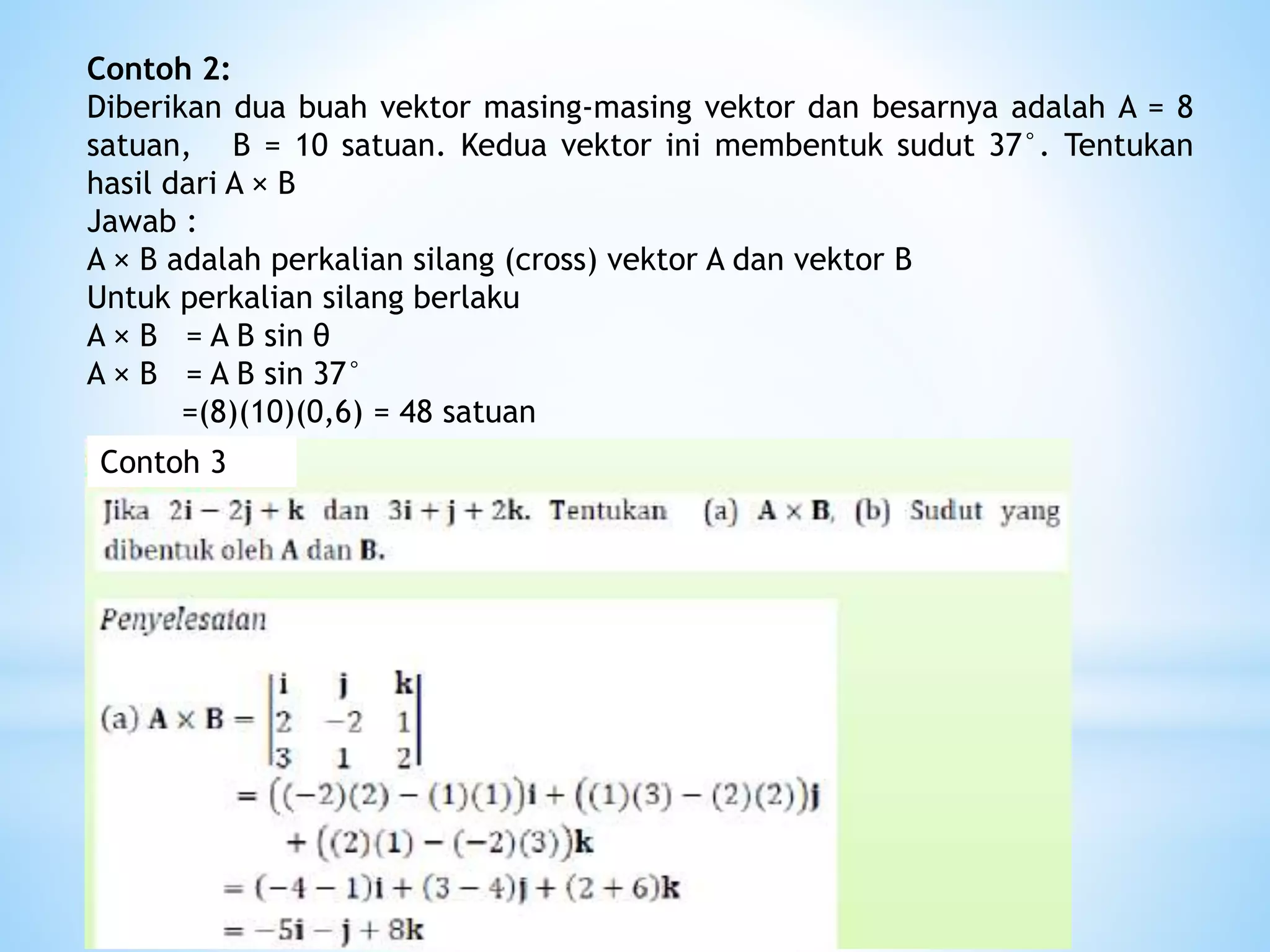 Perkaian silang dua vektor kls x ipa pJJ sma kmn 2-ds | PPTX