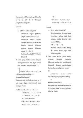 Perkalian angka 11 | PDF