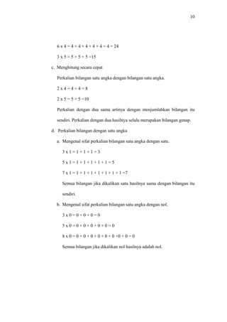 Perkalian bilangan satu angka | DOC