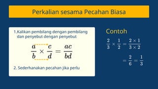 Perkalian dan Pembagian Pecahan bilangan rasionalpptx | PPTX
