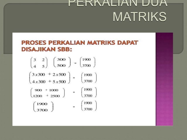Perkalian dua matriks | PPTX