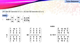 Perkalian matrik elementer | PPT
