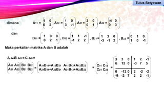 Perkalian matrik elementer | PPTX