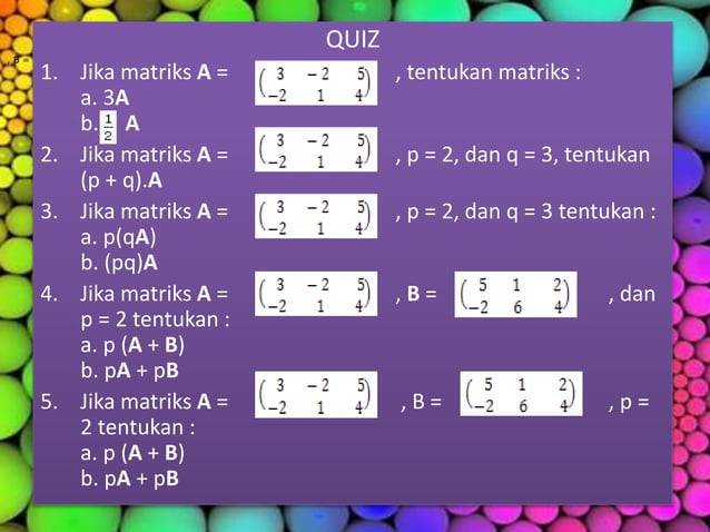 Perkalian matriks | PPTX