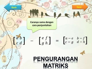 Perkalian matriks | PPTX