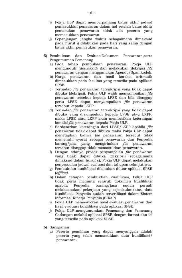 Perka lkpp no. 1 tahun 2015 tentang e tendering | PDF