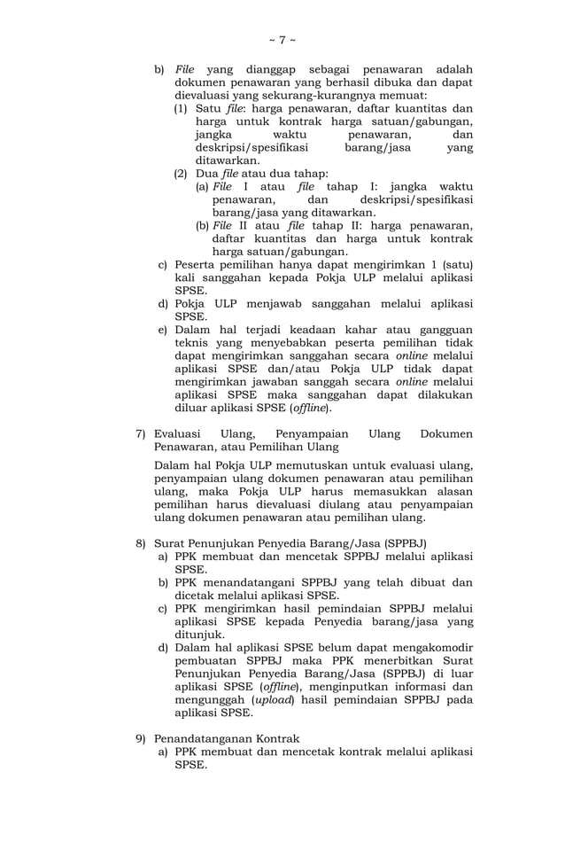 Perka lkpp no. 1 tahun 2015 tentang e tendering | PDF