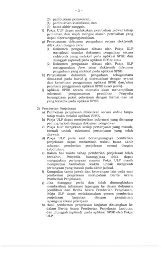 Perka lkpp nomor 1 tahun 2015 tentang e tendering | PDF