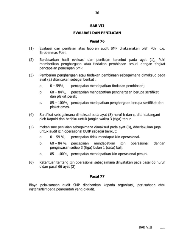 Perkap no-24-tahun-2007 | PDF