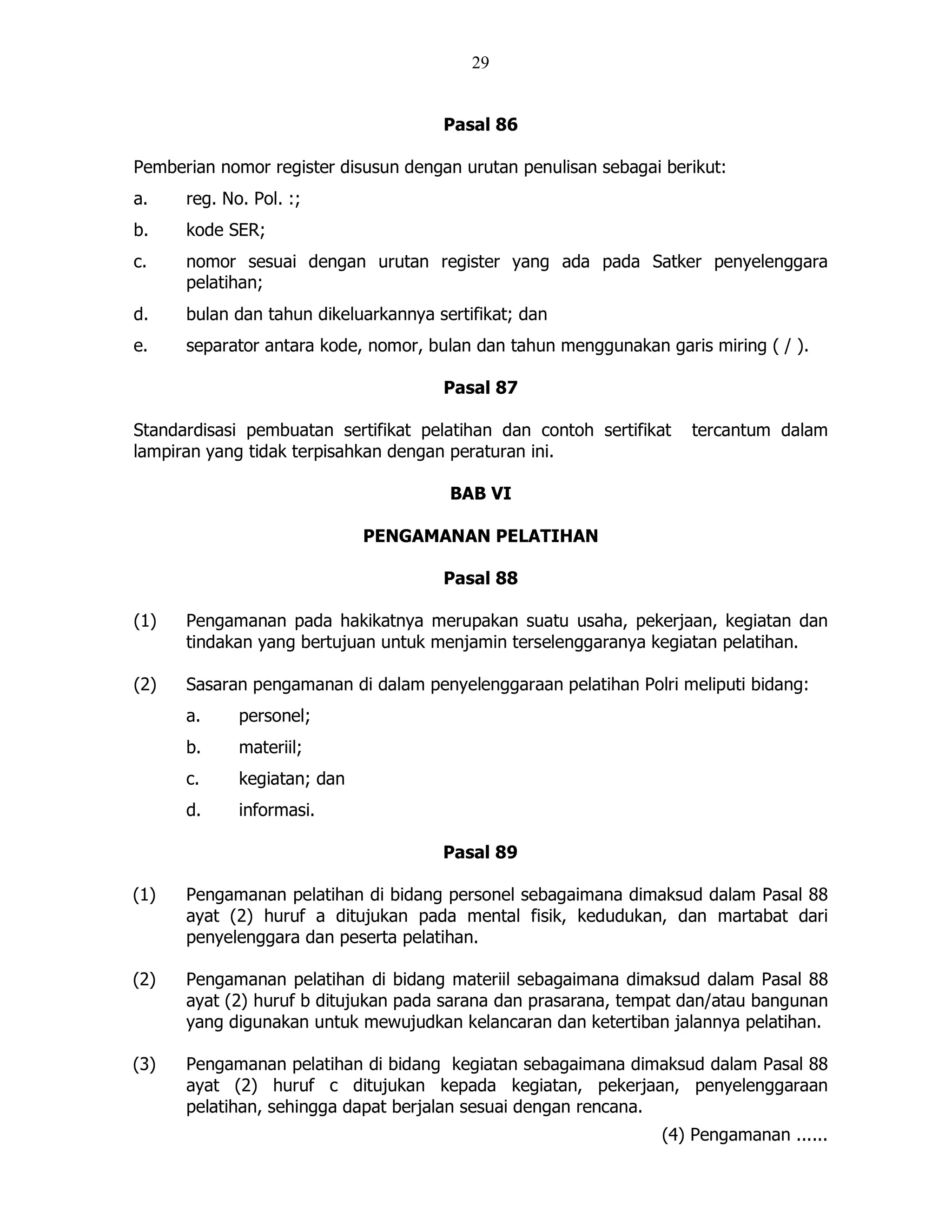 Perkap no 19 th 2010 ttg pelatihan polri | PDF