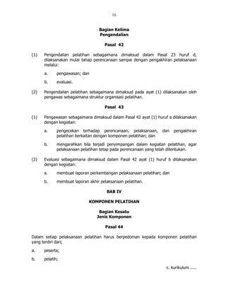 Perkap no 19 th 2010 ttg pelatihan polri | PDF