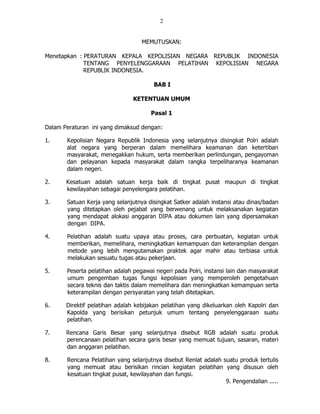 Perkap no 19 th 2010 ttg pelatihan polri | PDF