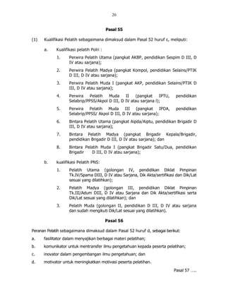Perkap no 19 th 2010 ttg pelatihan polri | PDF