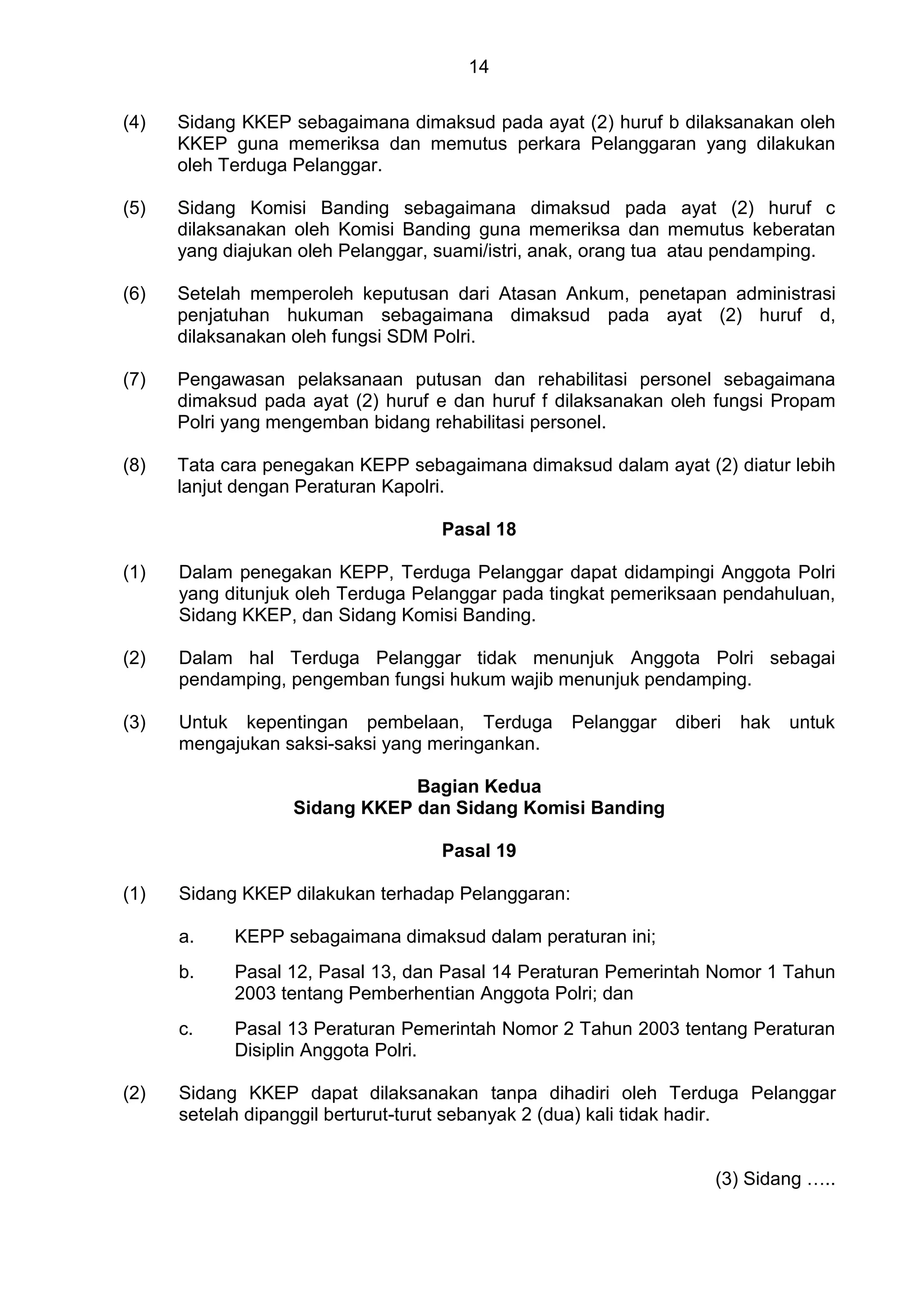 Perkap nomor 14 th 2011 ttg kode etik profesi | PDF