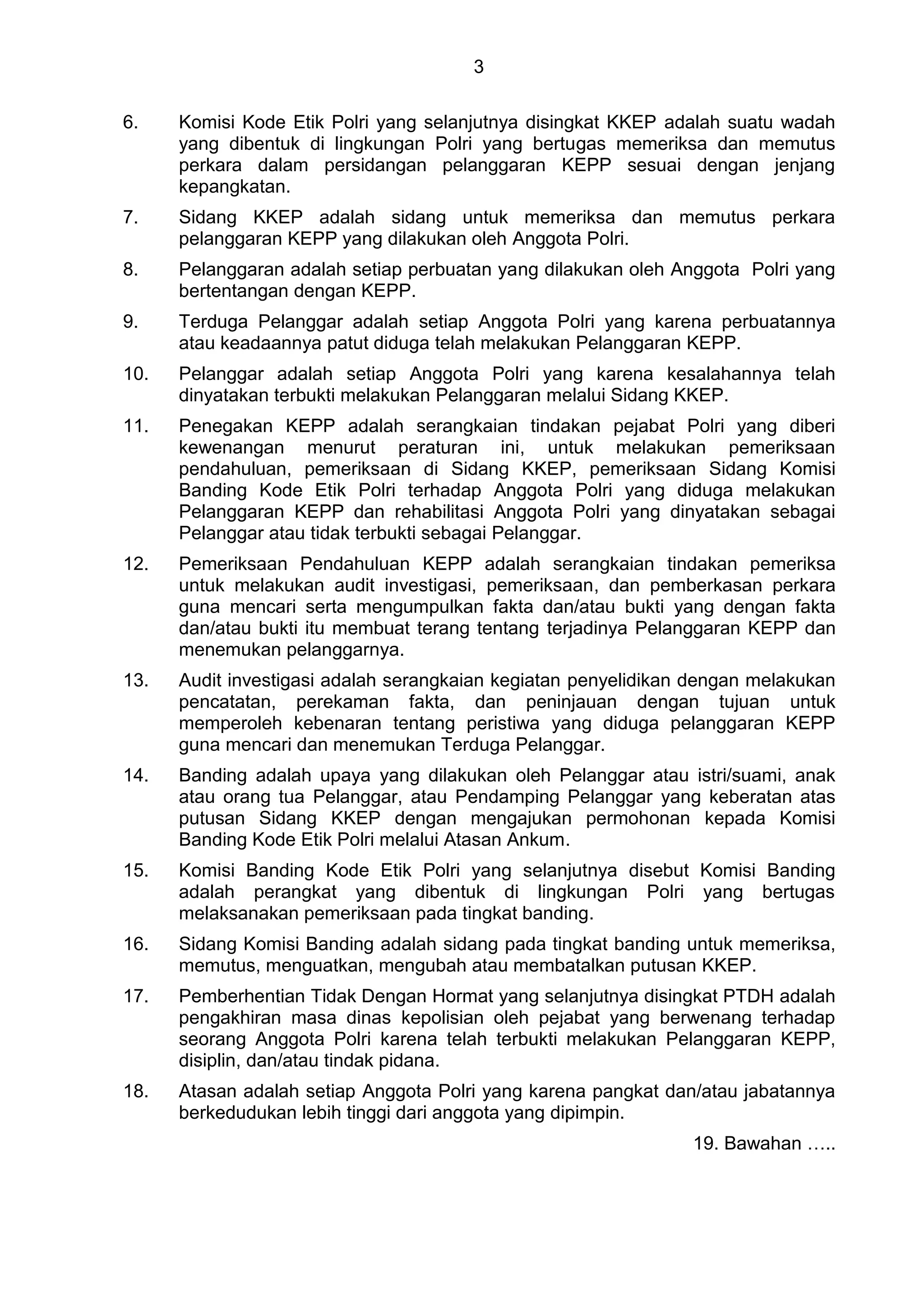 Perkap nomor 14 th 2011 ttg kode etik profesi | PDF