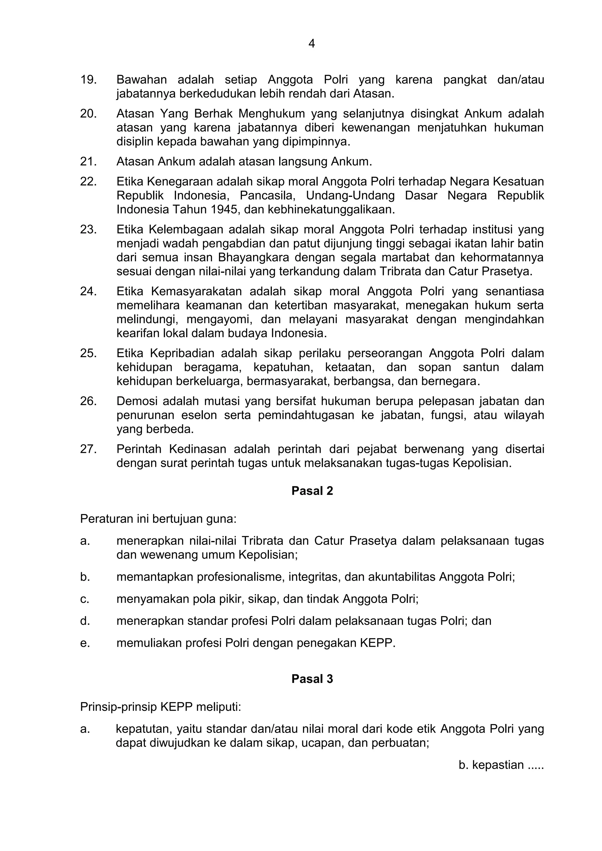 Perkap nomor 14 th 2011 ttg kode etik profesi | PDF