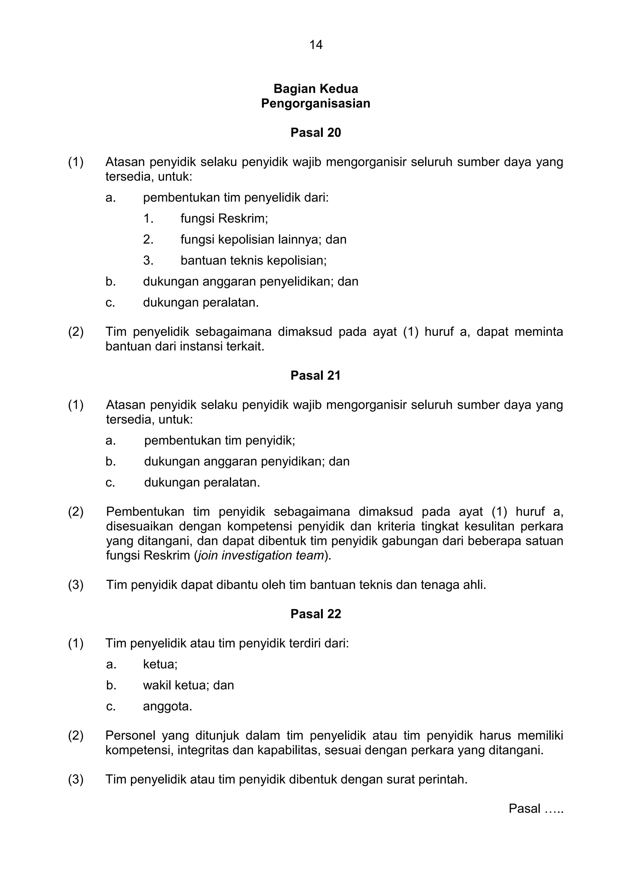 Perka Polri No.14 Thn.2012 ttg Manajemen Penyidikan Tindak Pidana | PDF