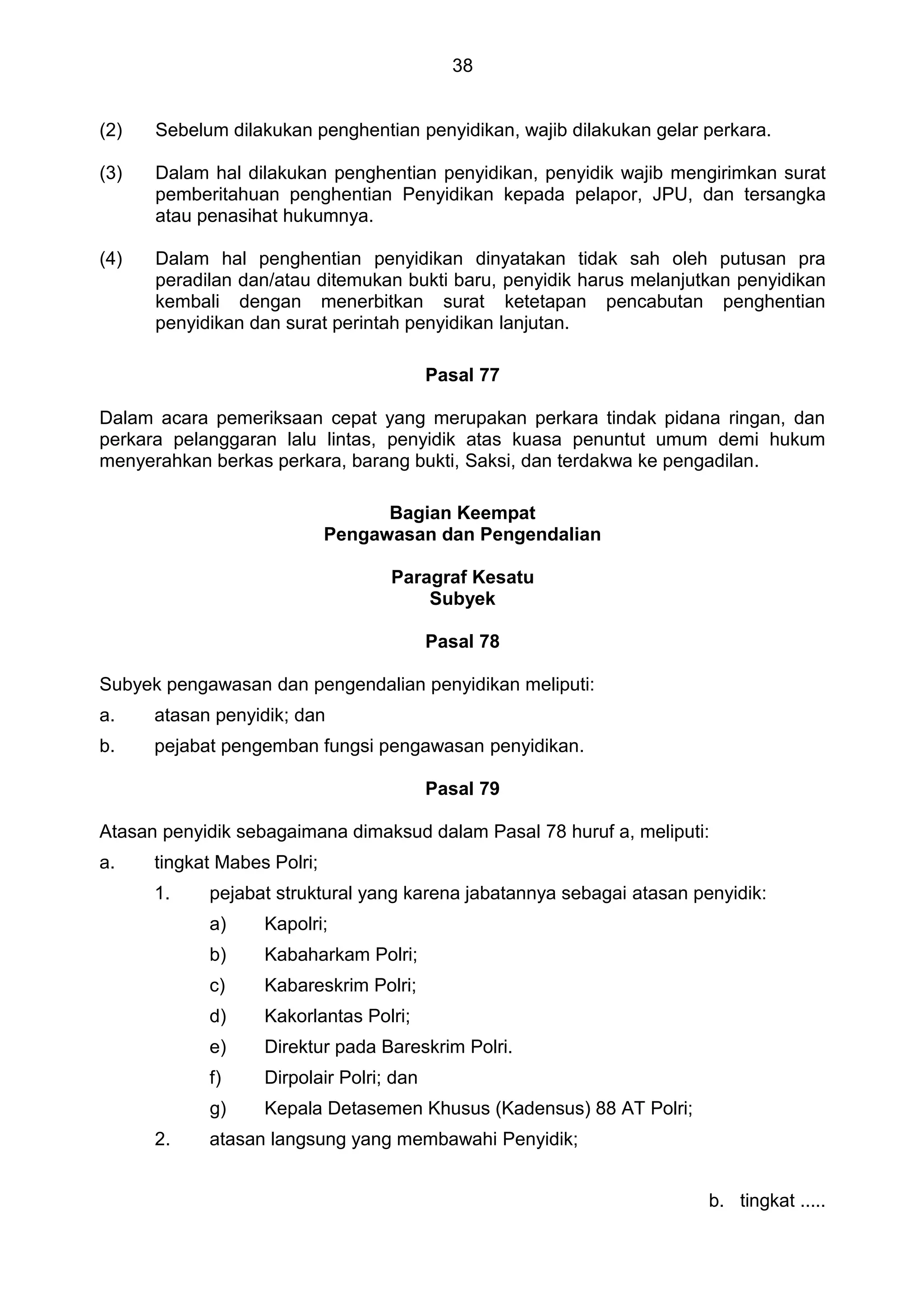 Perka Polri No.14 Thn.2012 ttg Manajemen Penyidikan Tindak Pidana | PDF