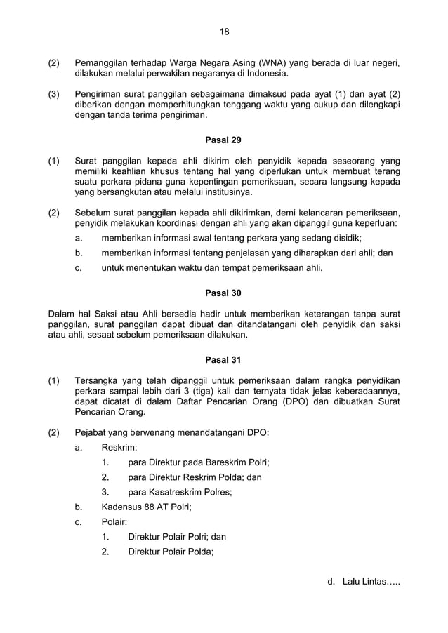 Perka Polri No.14 Thn.2012 ttg Manajemen Penyidikan Tindak Pidana | PDF