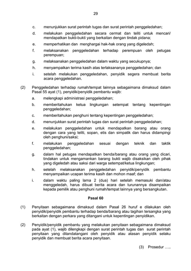 Perka Polri No.14 Thn.2012 ttg Manajemen Penyidikan Tindak Pidana | PDF