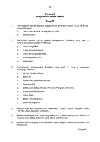 Perka Polri No.14 Thn.2012 ttg Manajemen Penyidikan Tindak Pidana | PDF
