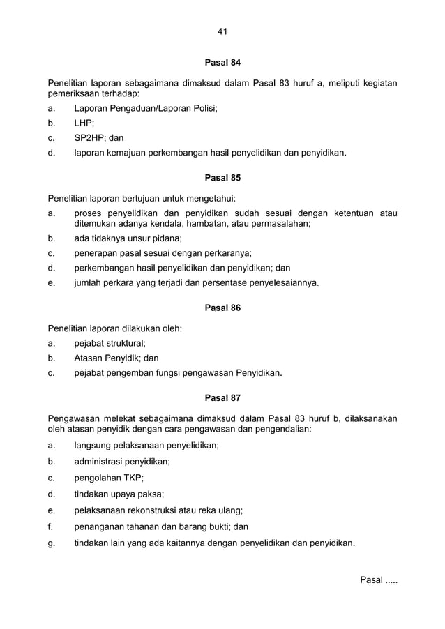 Perka Polri No.14 Thn.2012 ttg Manajemen Penyidikan Tindak Pidana | PDF
