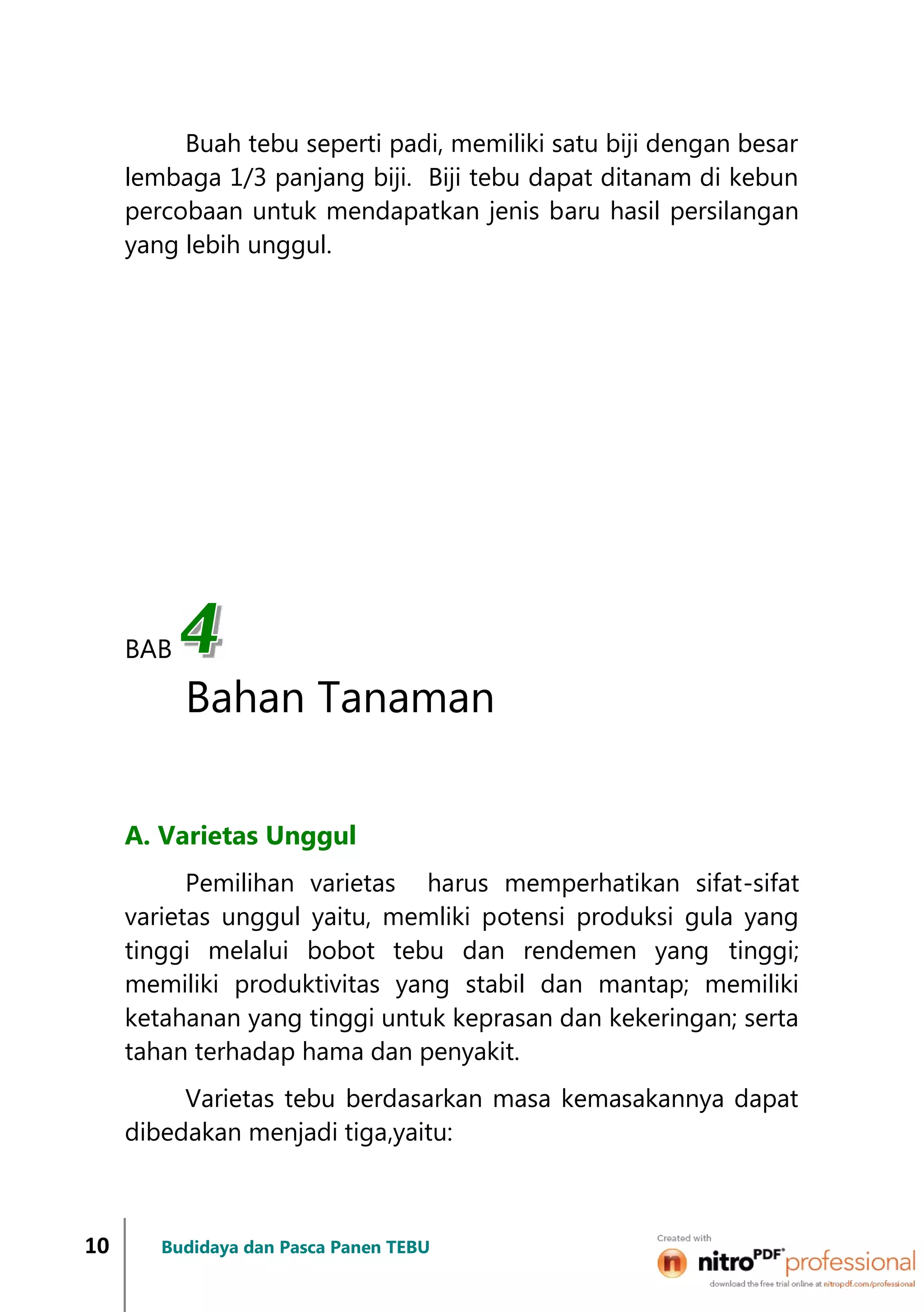Perkebunan budidaya tebu | PDF