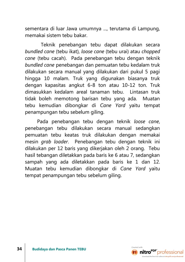 Perkebunan budidaya tebu | PDF