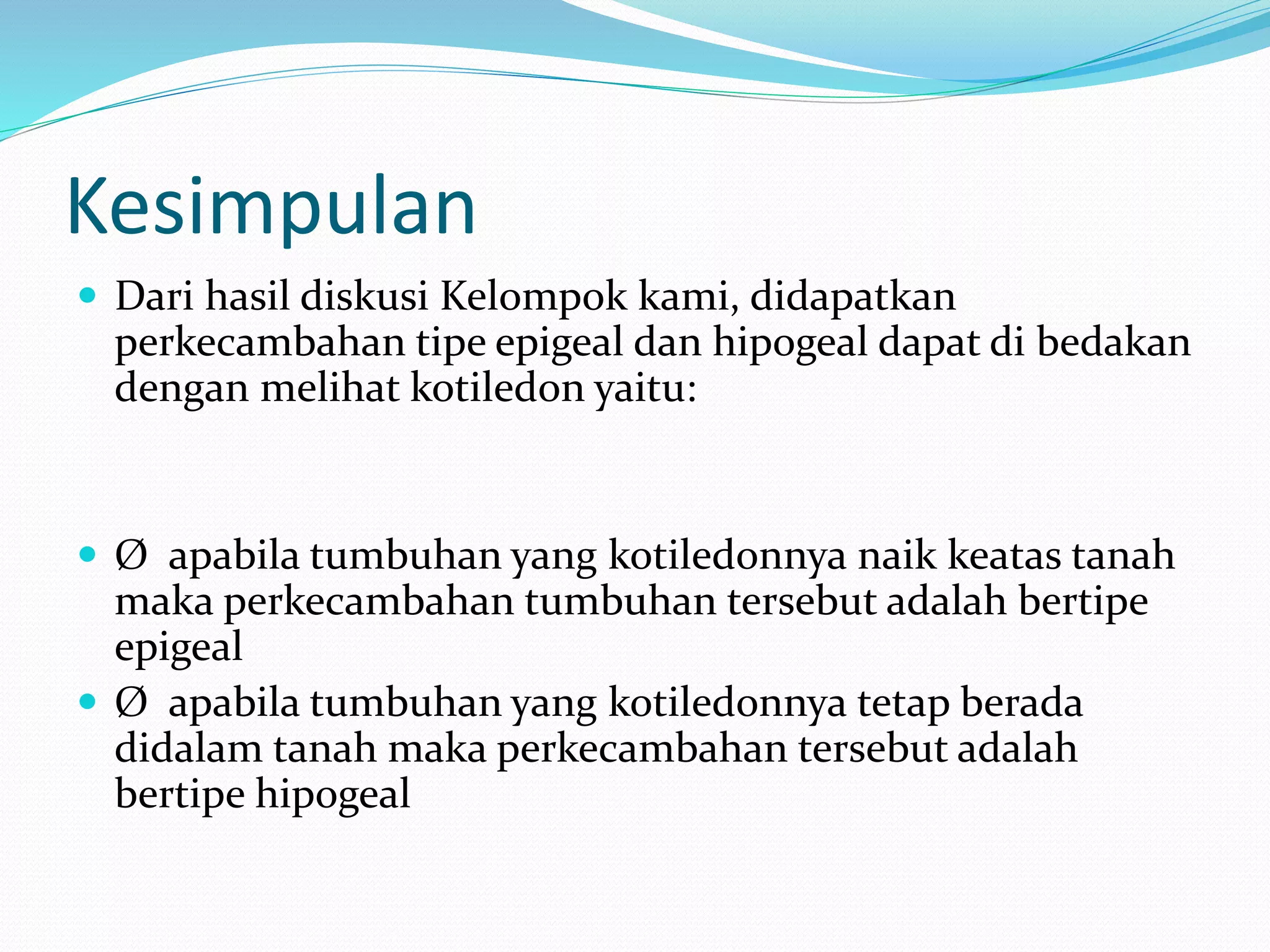 perkecambahan hipogeal dan epigeal | PPTX