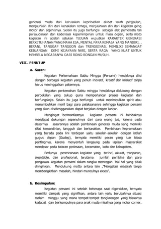 PERSAMI (PERKEMAHAN SABTU MINGGU) KWARDA PRAMUKA JAMBI | DOCX