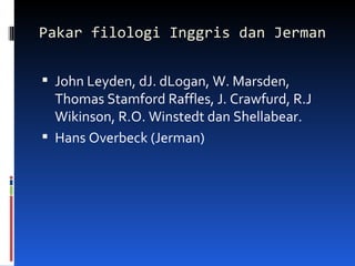 Perkembangan filologi | PPT