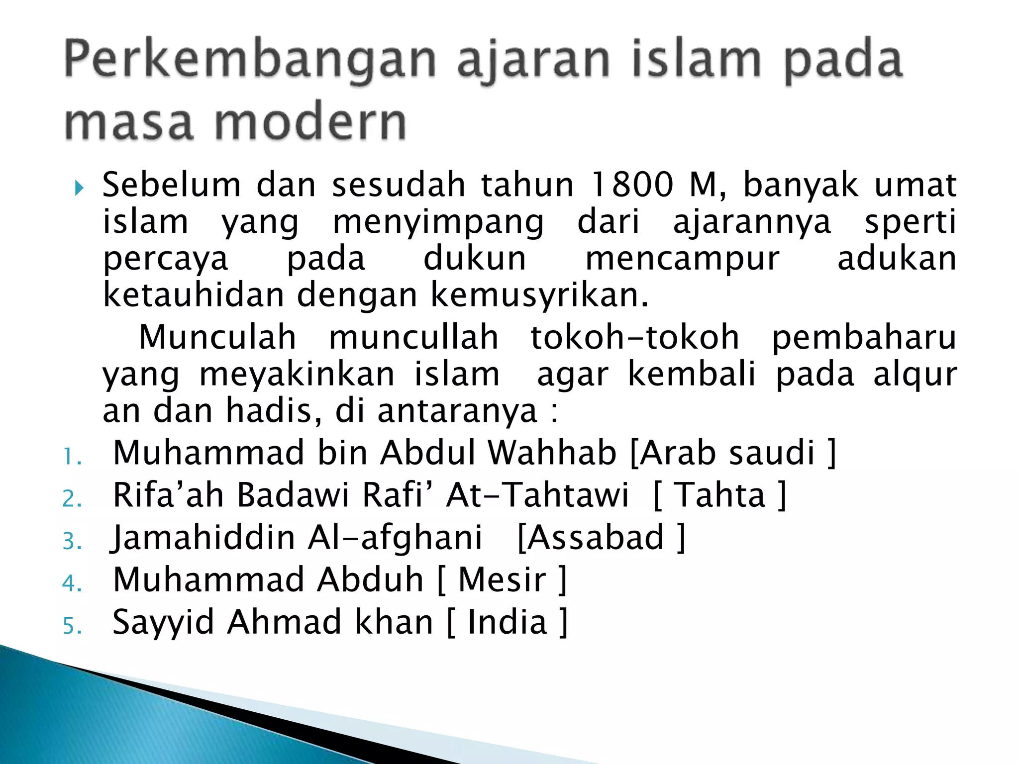 PPT Perkembangan islam-pada-masa-modern | PPTX