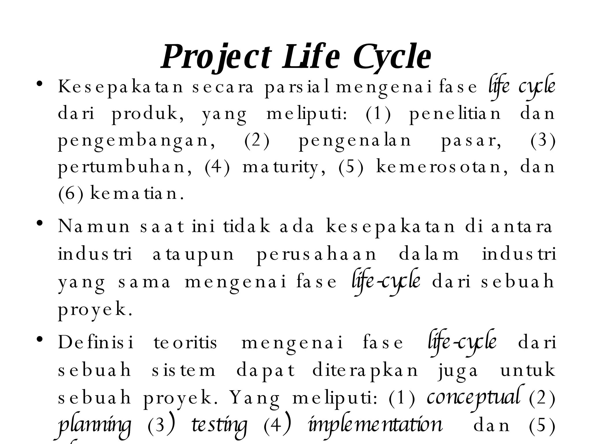 Perkembangan Manajemen Proyek | PPT
