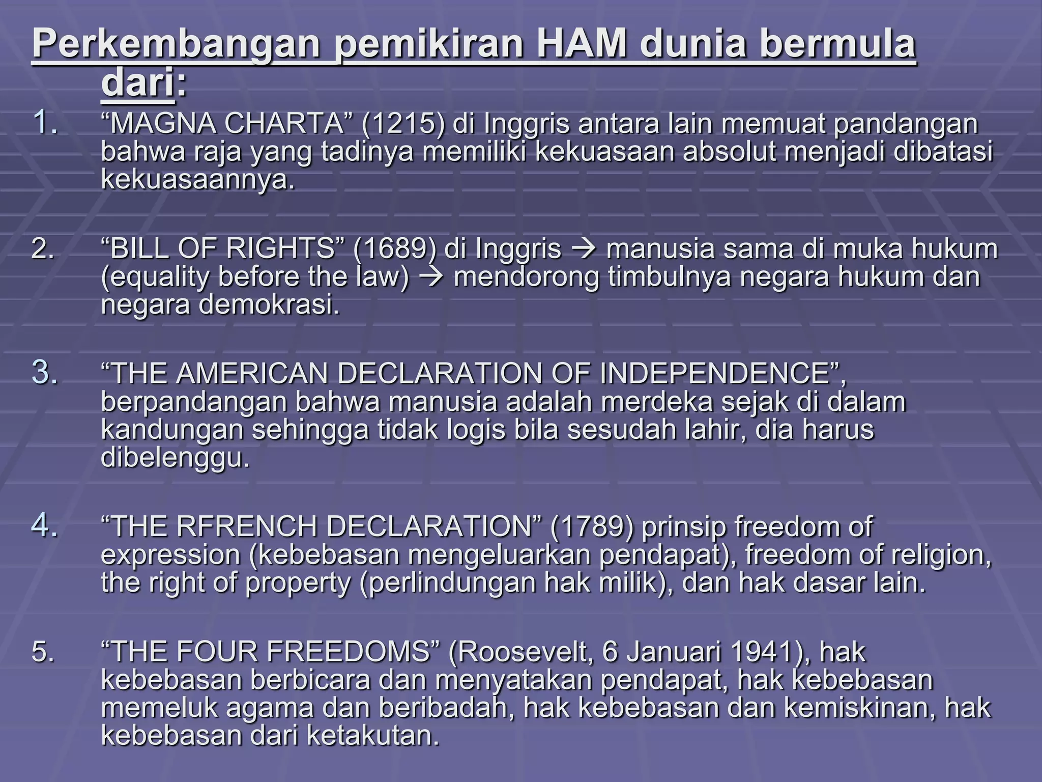 Perkembangan pemikiran-ham | PPTX