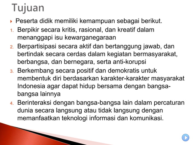 perkembangan pendidikan kewarganegaraan di indonesia | PPTX