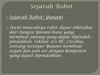 Perkembangan teknologi-robot | PPTX