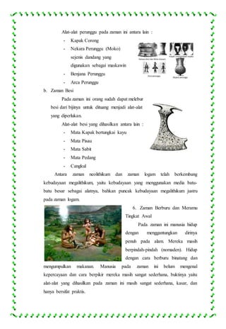 Perkembangan Alam Pikir Manusia Sejak Zaman Purba hingga saat ini | DOCX