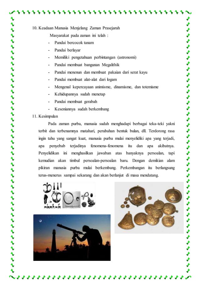 Perkembangan Alam Pikir Manusia Sejak Zaman Purba hingga saat ini | PDF