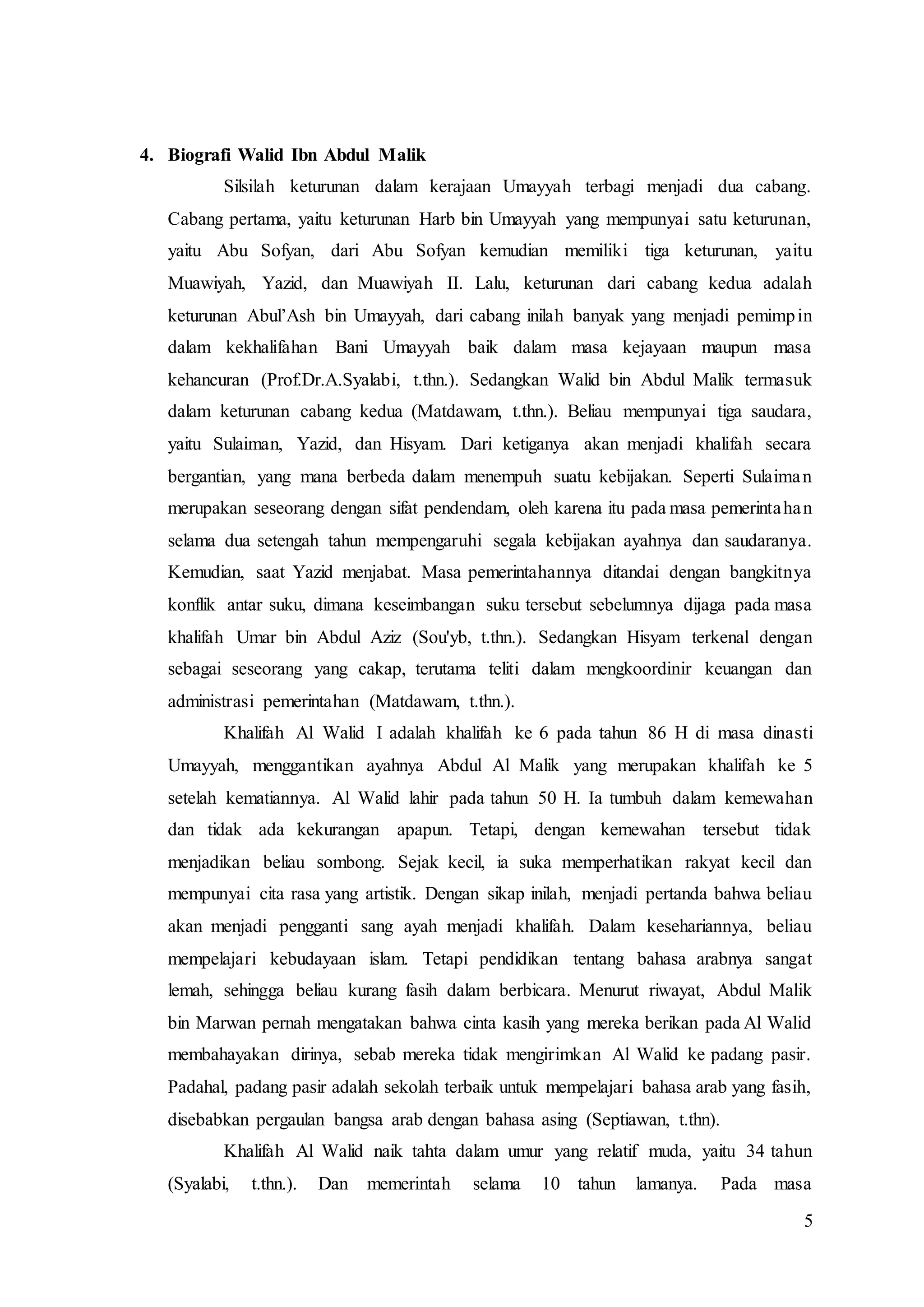 Perkembangan arsitektur masjid pada masa walid ibn abdul malik di ...