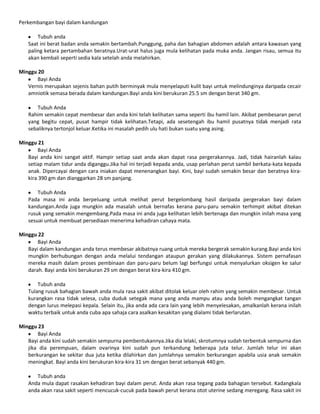 Perkembangan bayi dalam kandungan | DOCX