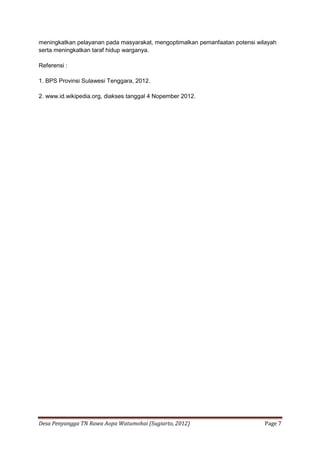 Perkembangan daerah penyangga Taman Nasional Rawa Aopa Watumohai | PDF
